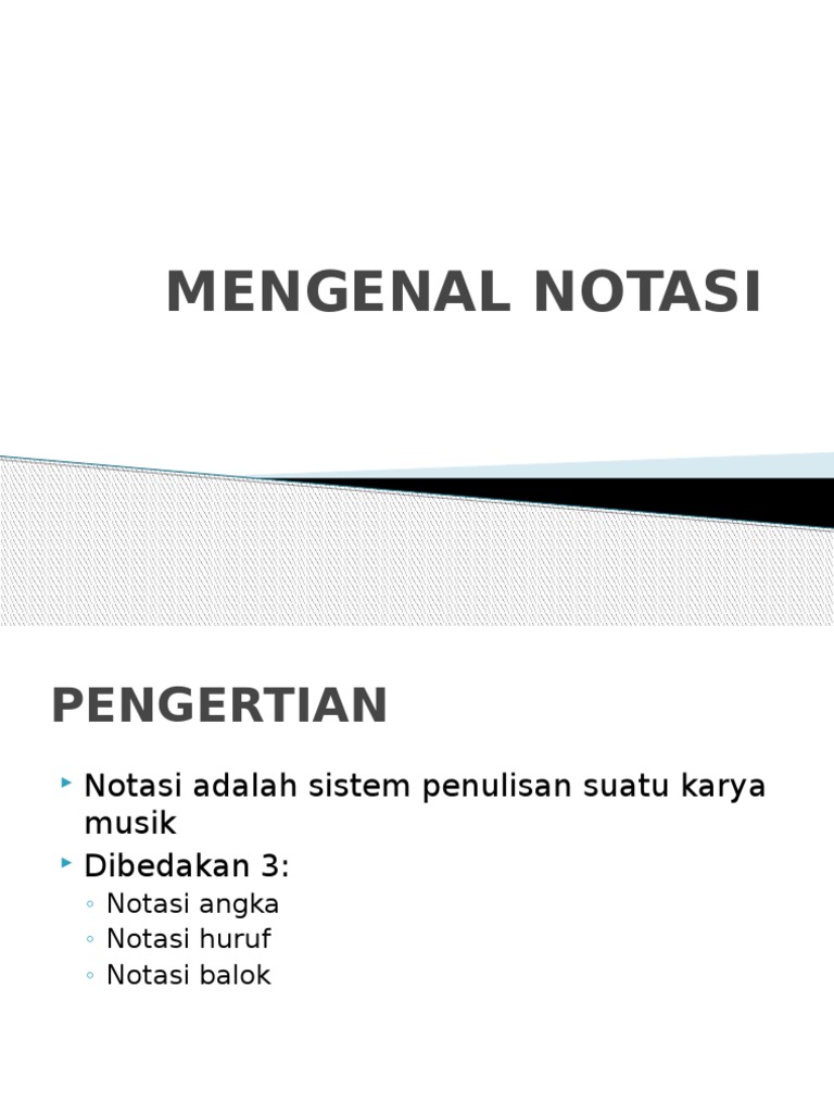 Mengenal Notasi | PDF