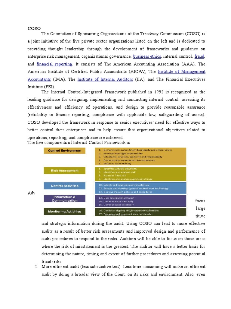 COSO and COSO ERM | PDF | Audit | Enterprise Risk Management