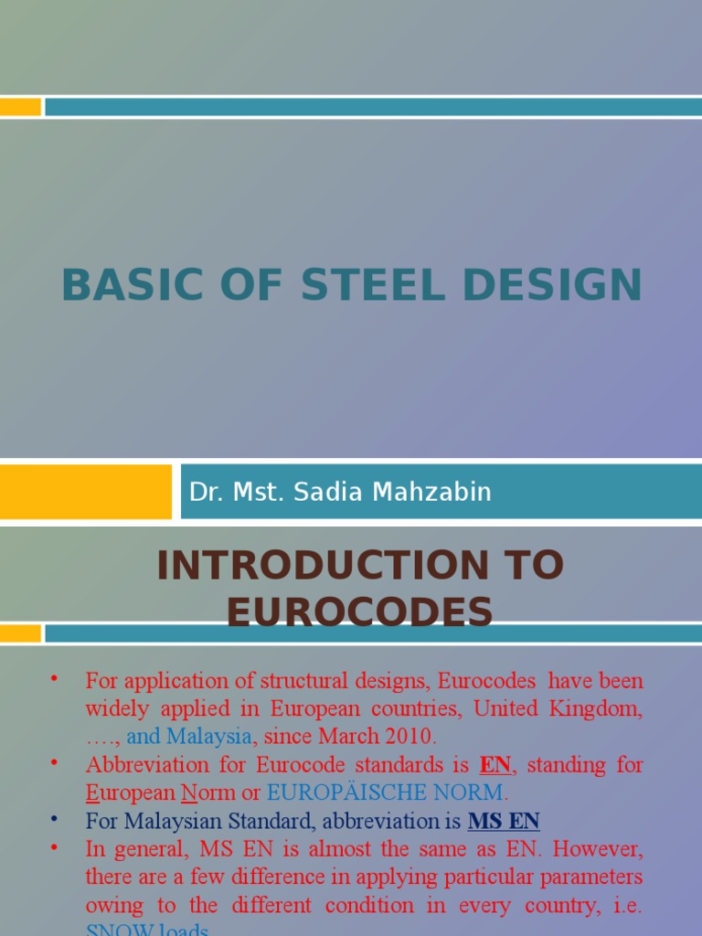Introduction To Steel Design | PDF | Materials Science | Structural ...