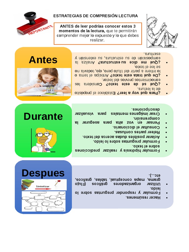 Estrategias para Comprender La Lectura | PDF | Artes del Lenguaje y ...
