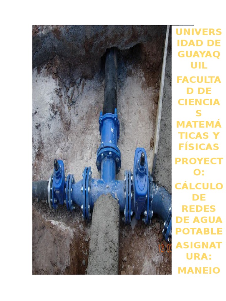 Proyecto de Redes de Agua Potable | Hoja de cálculo | Agua