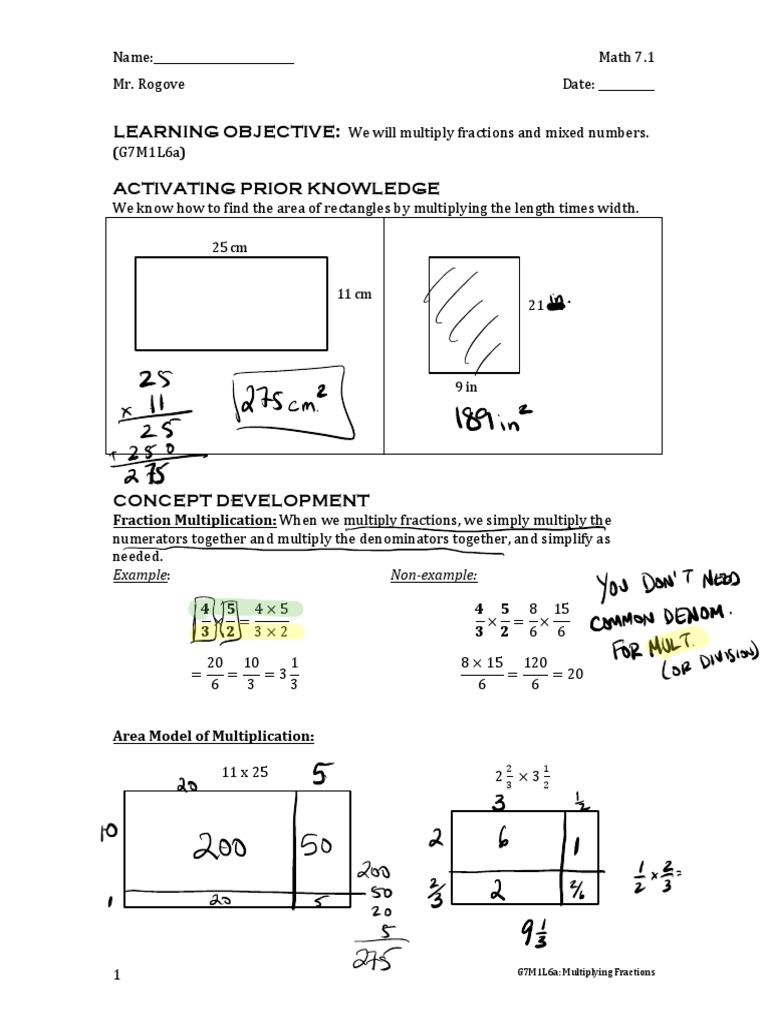Multiplying Fractions Guide | PDF | Games & Activities | Teaching ...