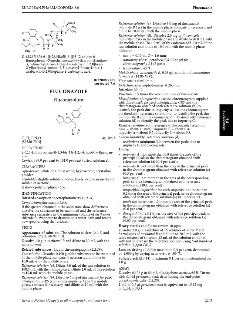 Fluconazole | PDF | Science & Mathematics | Technology & Engineering