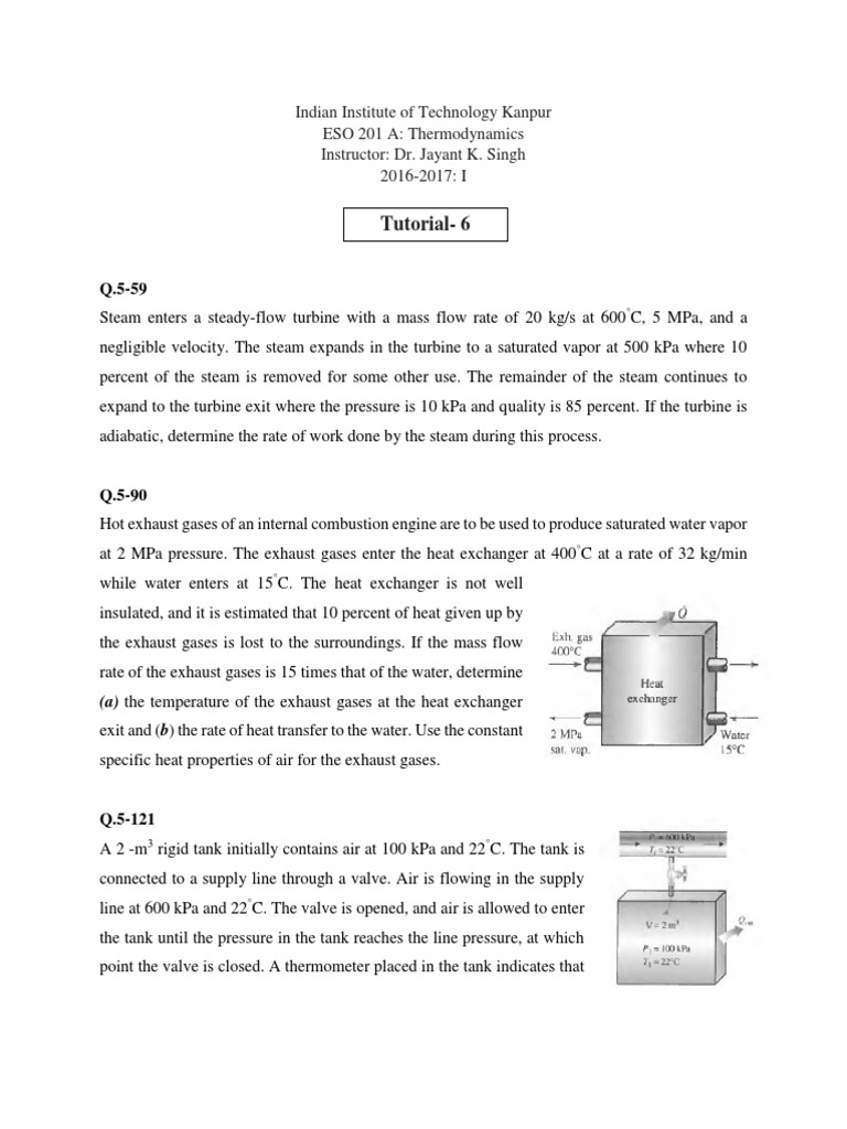 Tutorial 6 | PDF | Heat Transfer | Steam