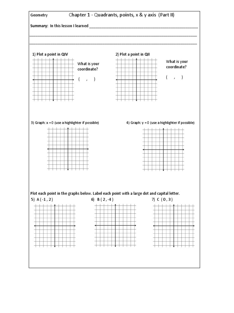 Chp1-Quadrants-Points-Axis Partii | PDF | Teaching Methods & Materials