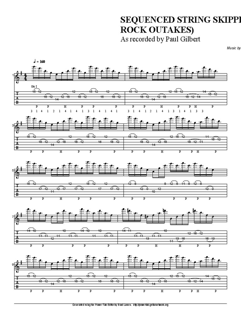 Paul Gilbert - String Skipping REH Outtakes | PDF