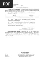 AFFIDAVIT OF CITIZENSHIP - Sample | PDF