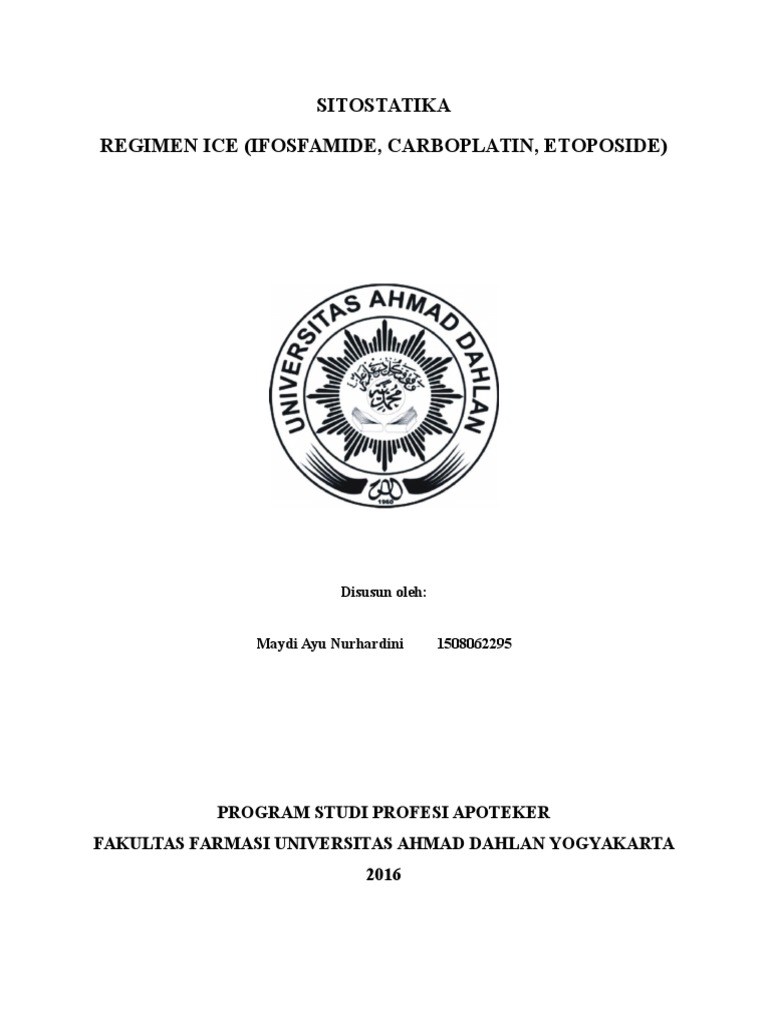 MEKANISME KERJA DAN PROTOKOL REGIMEN KEMOTERAPI ICE PADA PASIEN HODGKIN ...