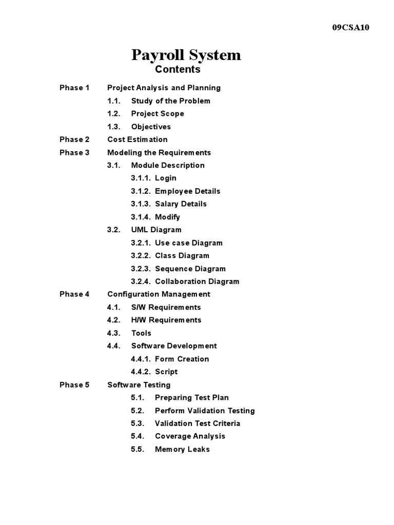 Payroll System Uml | PDF | Use Case | Databases