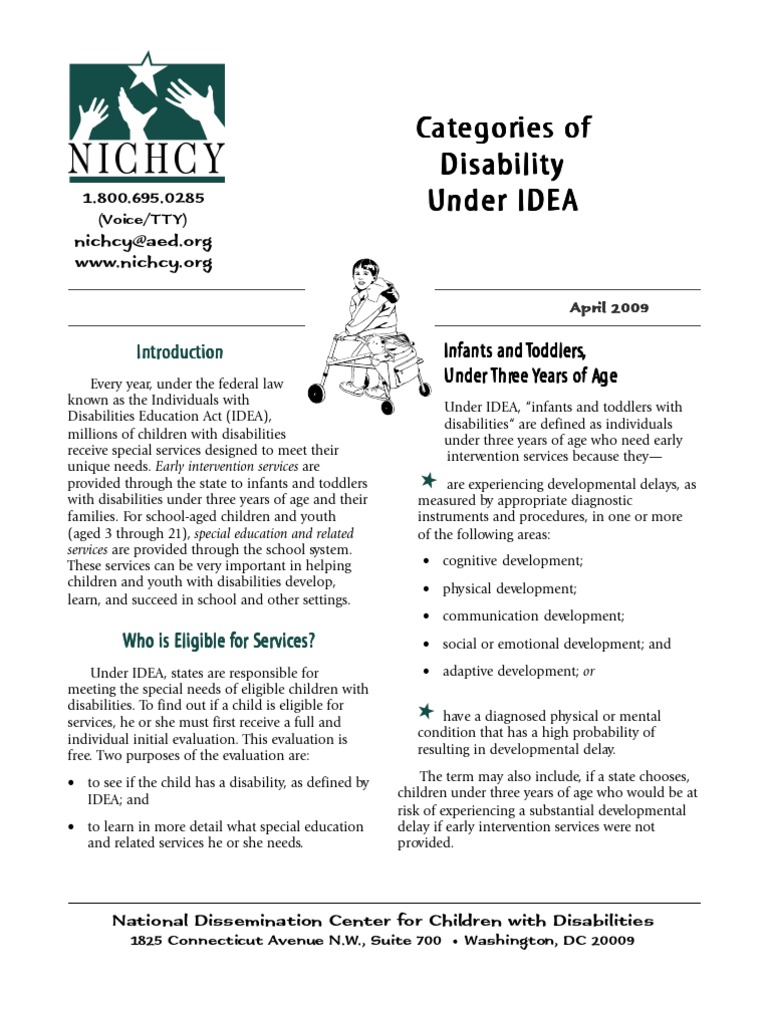 Categories of Disability Under IDEA | PDF | Autism | Special Education