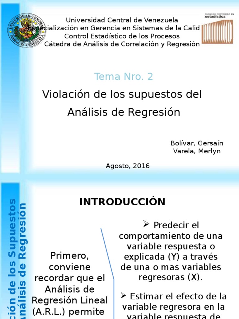 Violación de Supuestos - Regresión | PDF | Multicolinealidad | Análisis de regresión