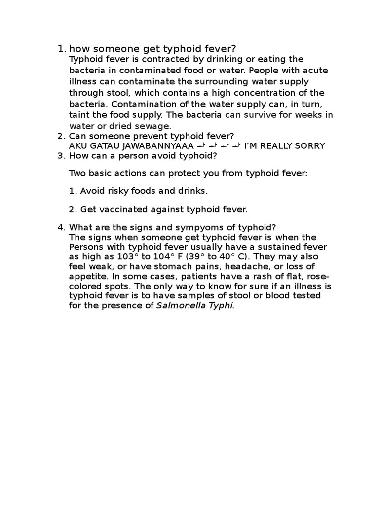 Preventing Typhoid and Cholera Risks | PDF