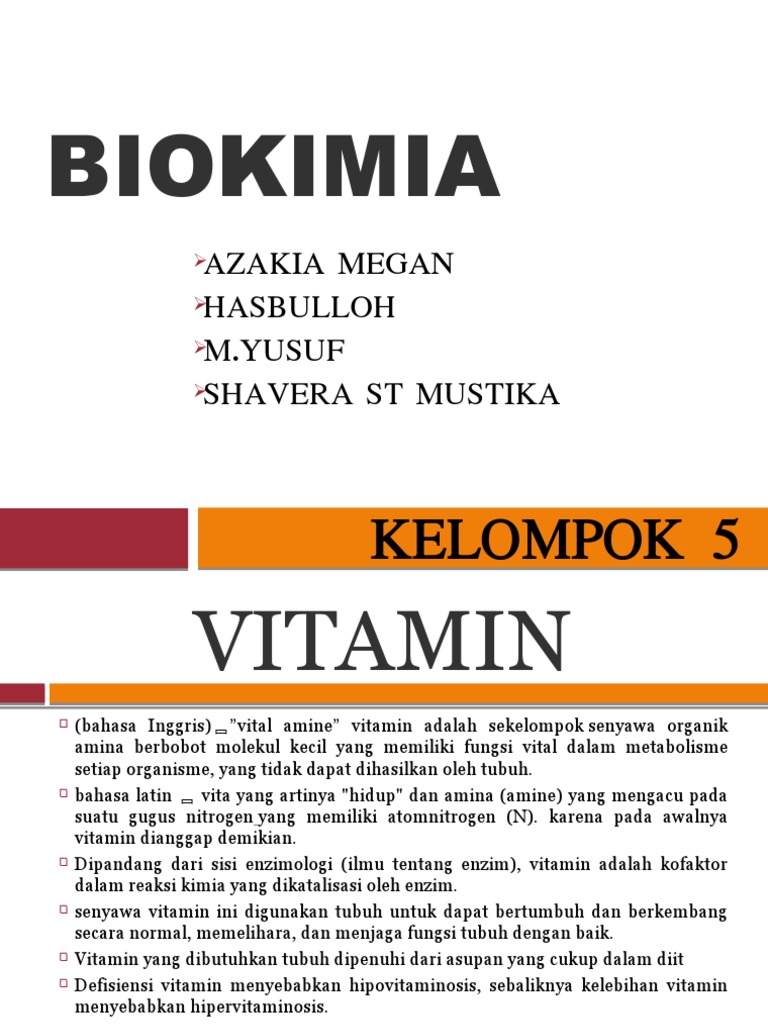 Biokimia Vitamin WXM | PDF