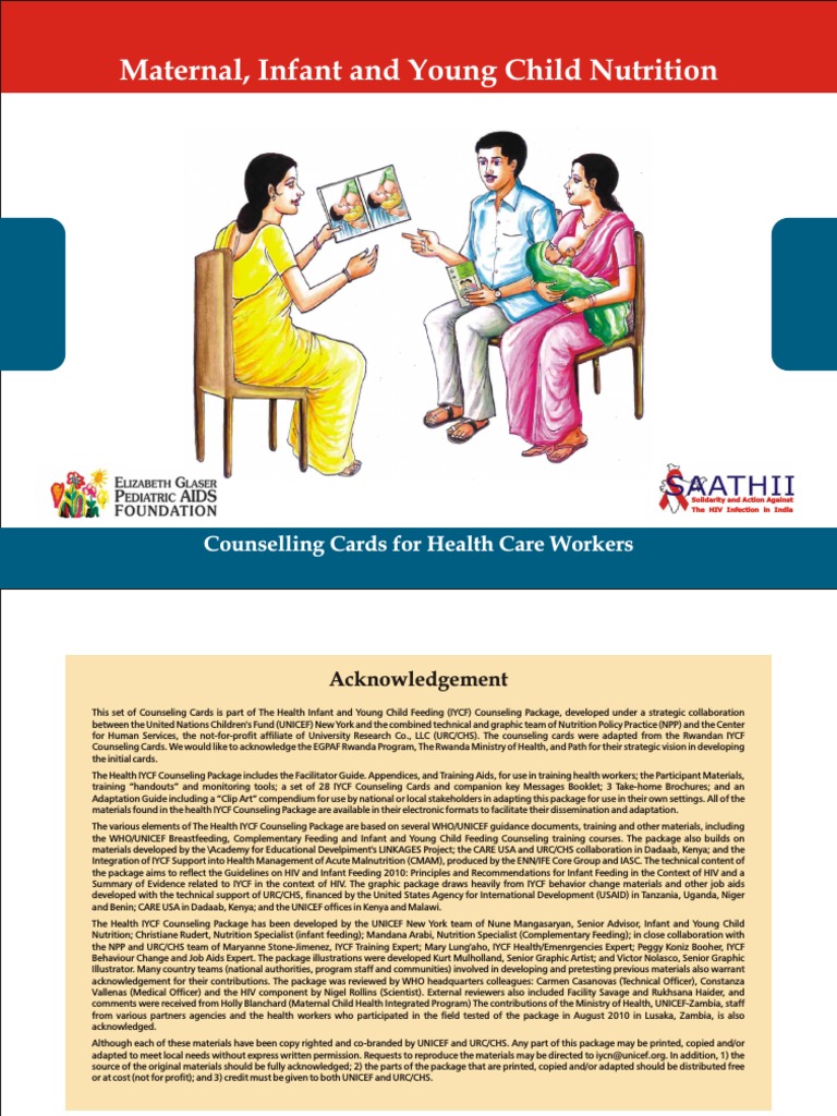 UNICEF Mother and Childhealth Flip Chart | PDF | Breastfeeding | Caregiver