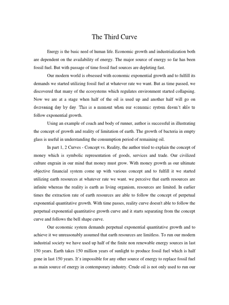 The Third Curve: Energy Is The Basic Need of Human | PDF | Peak Oil ...