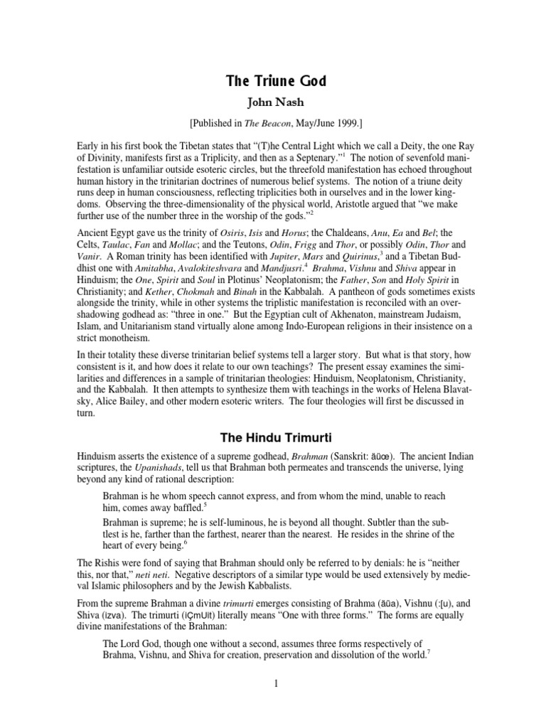 Tri God PDF | Download Free PDF | God The Father | Trinity