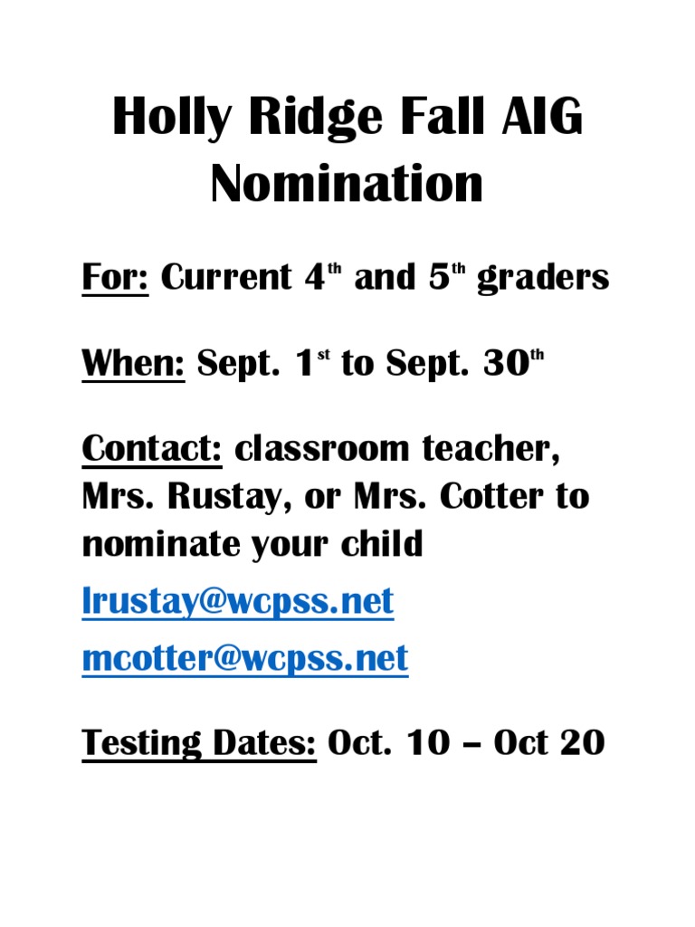 Fall Nomination Flyer | PDF