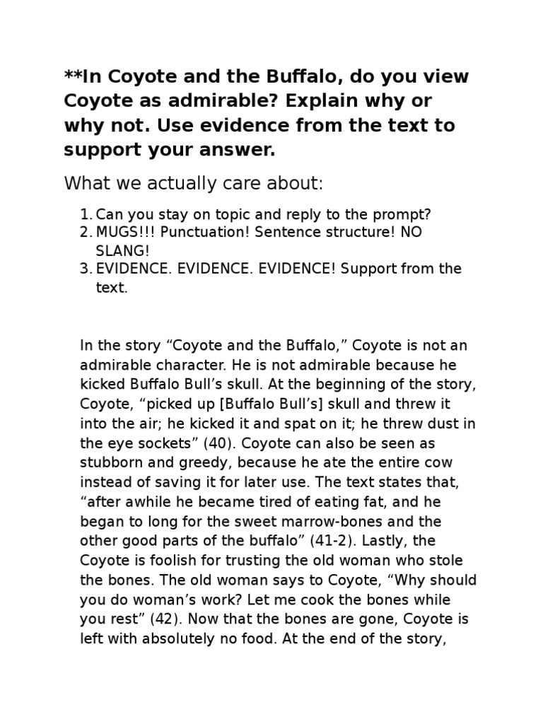 Coyote Question | PDF