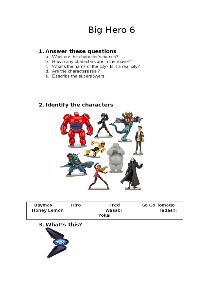 Big Hero 6 Activities | PDF