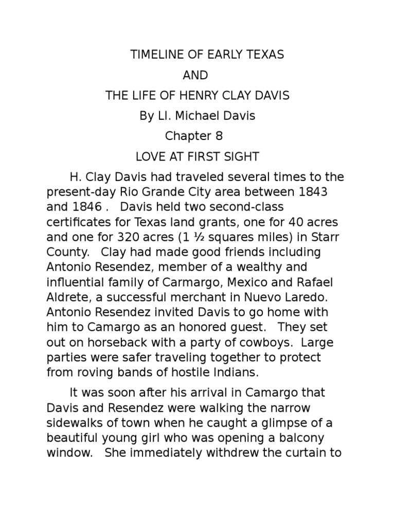 Henry Clay Davis: Love and Legacy in Texas | PDF | The United States