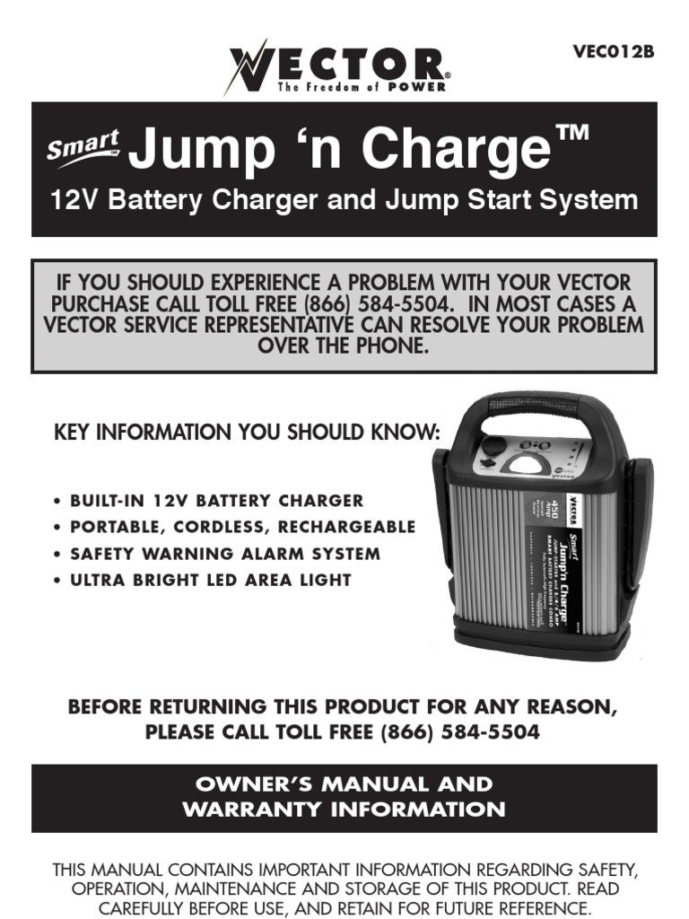 Vector Jump-n-Charge | PDF | Battery Charger | Rechargeable Battery