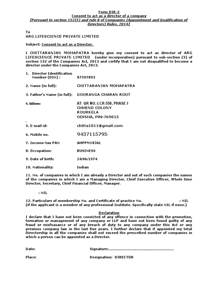 Dir 2 Consent Director | PDF | Public Law | Virtue