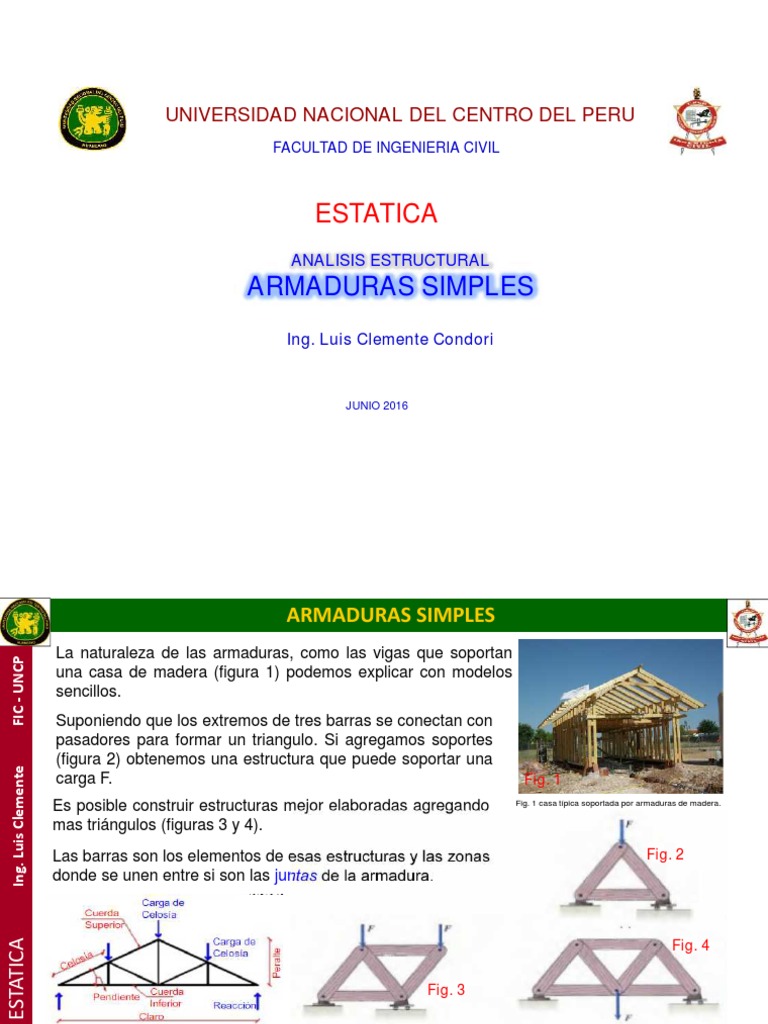 Análisis de Armaduras Simples en Estática | PDF | Braguero | Fuerza