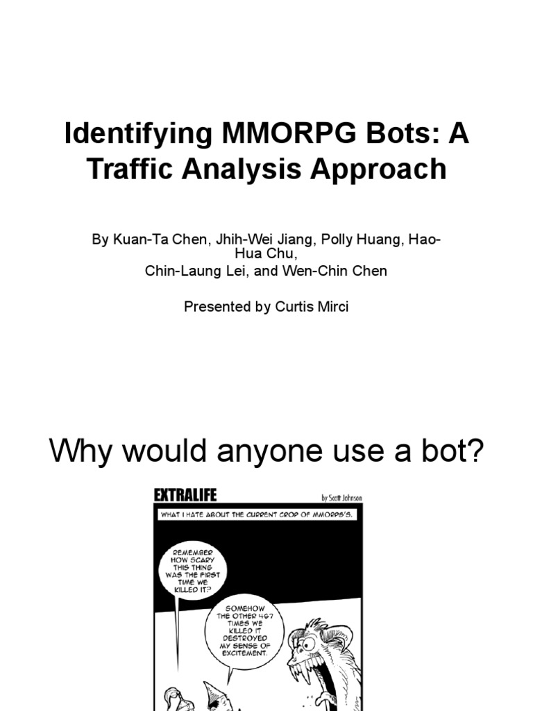 Detecting MMORPG Bots via Traffic Analysis | PDF | Games & Activities | Computers