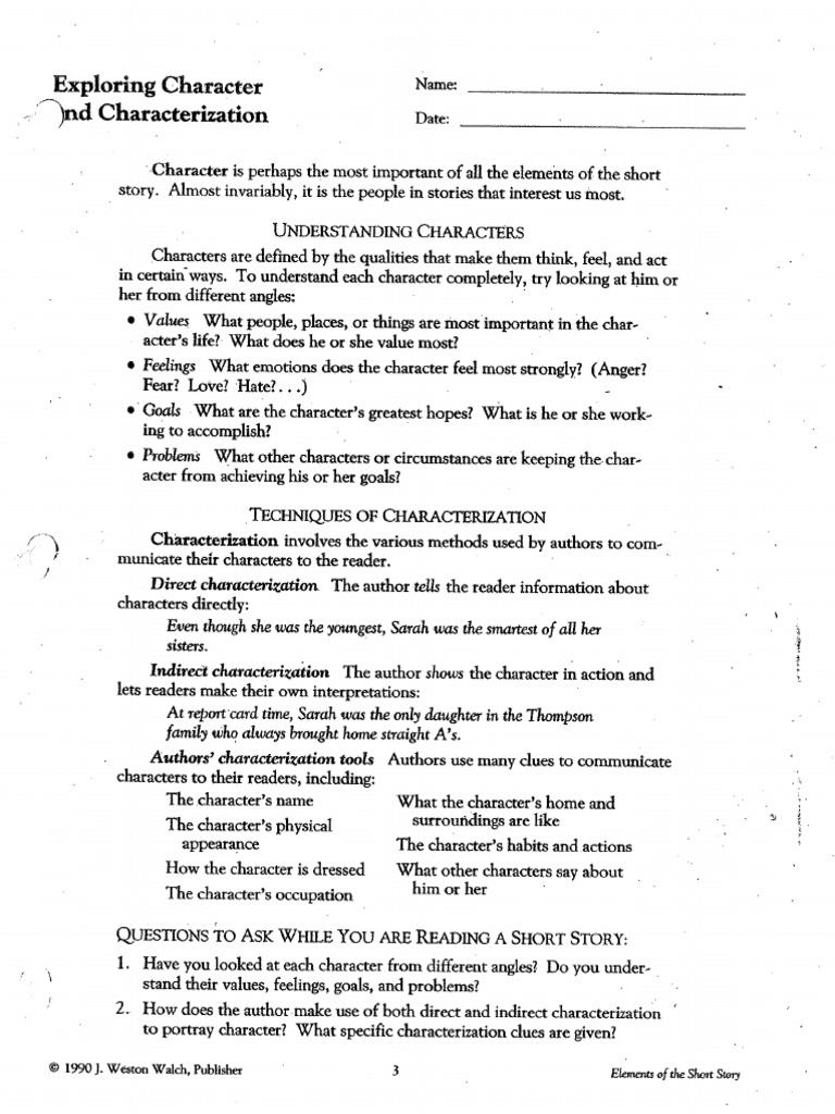 Short Story Terminology and Quiz | PDF