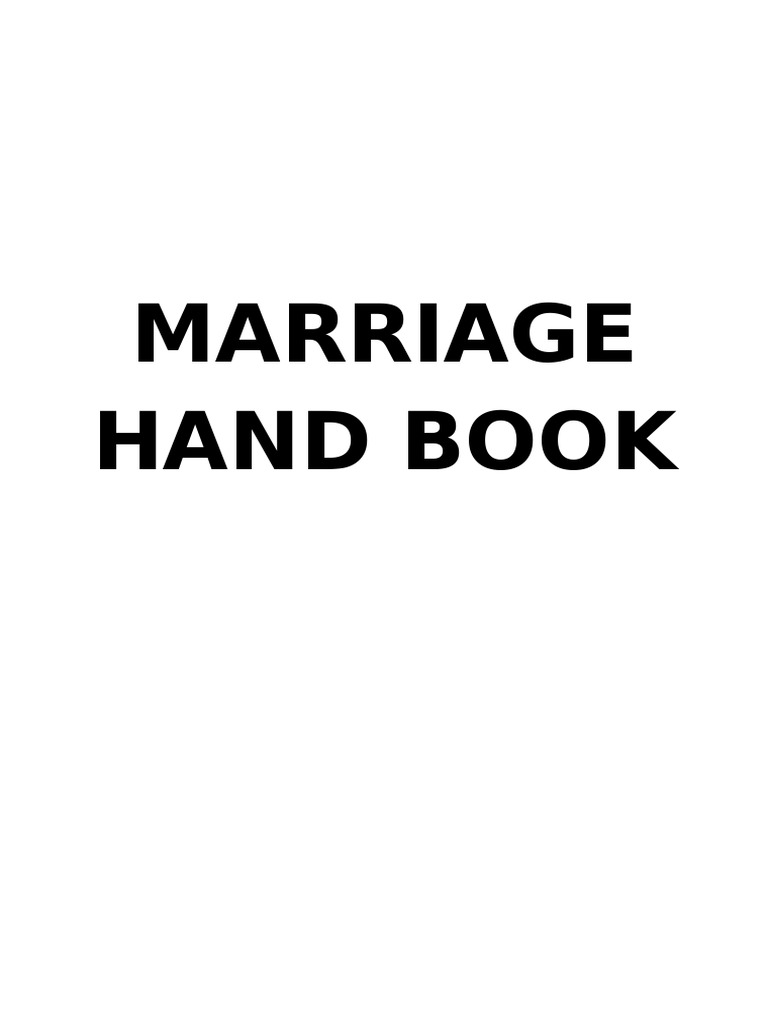 Marriage Handbook | PDF | Amen | Marriage