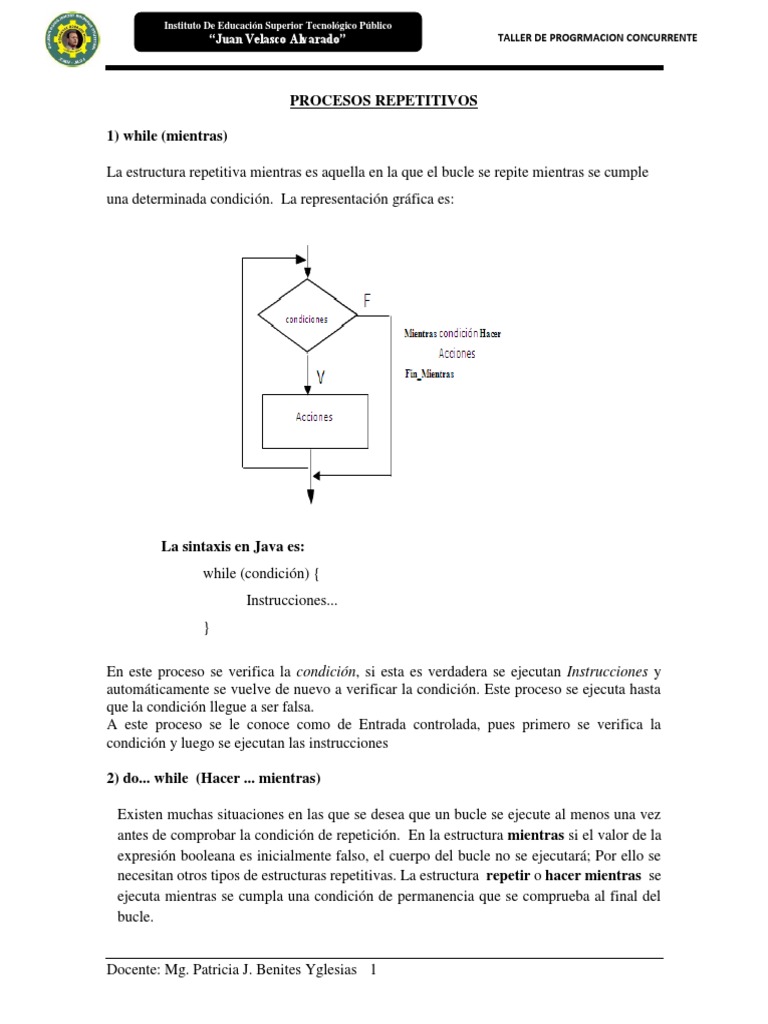 Estructuras de Control Repetitivas en Java | PDF | Flujo de control ...