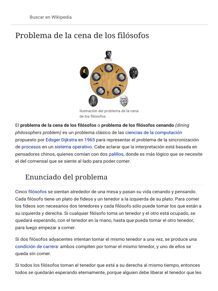 Problema de La Cena de Los Filósofos - Wikipedia, La Enciclopedia Libre ...