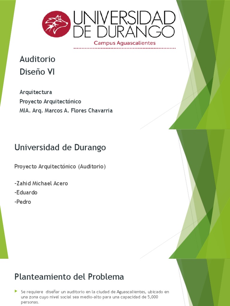 Programa Arquitectónico de Auditorio | PDF | Ocio | Entretenimiento