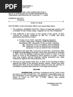 Petition for Cancellation of Encumbrance | PDF | Property Law | Social ...