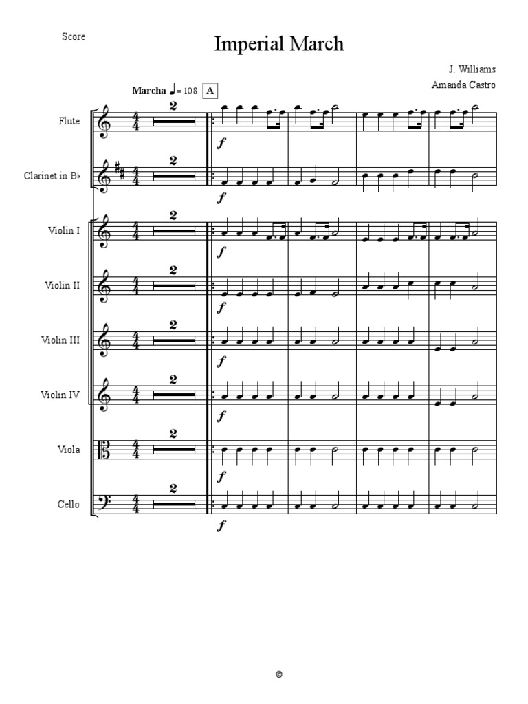 Partitura Marcha Imperial (Infantil) | PDF
