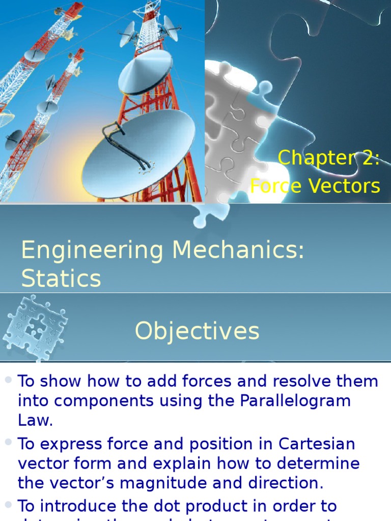 Engineering Mechanics: Statics: Force Vectors | PDF | Euclidean Vector ...
