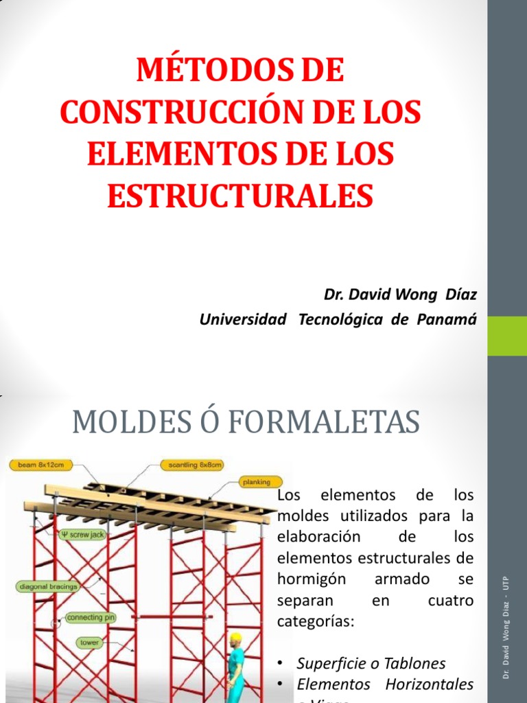 Métodos de construcción de moldes y formaletas para elementos ...