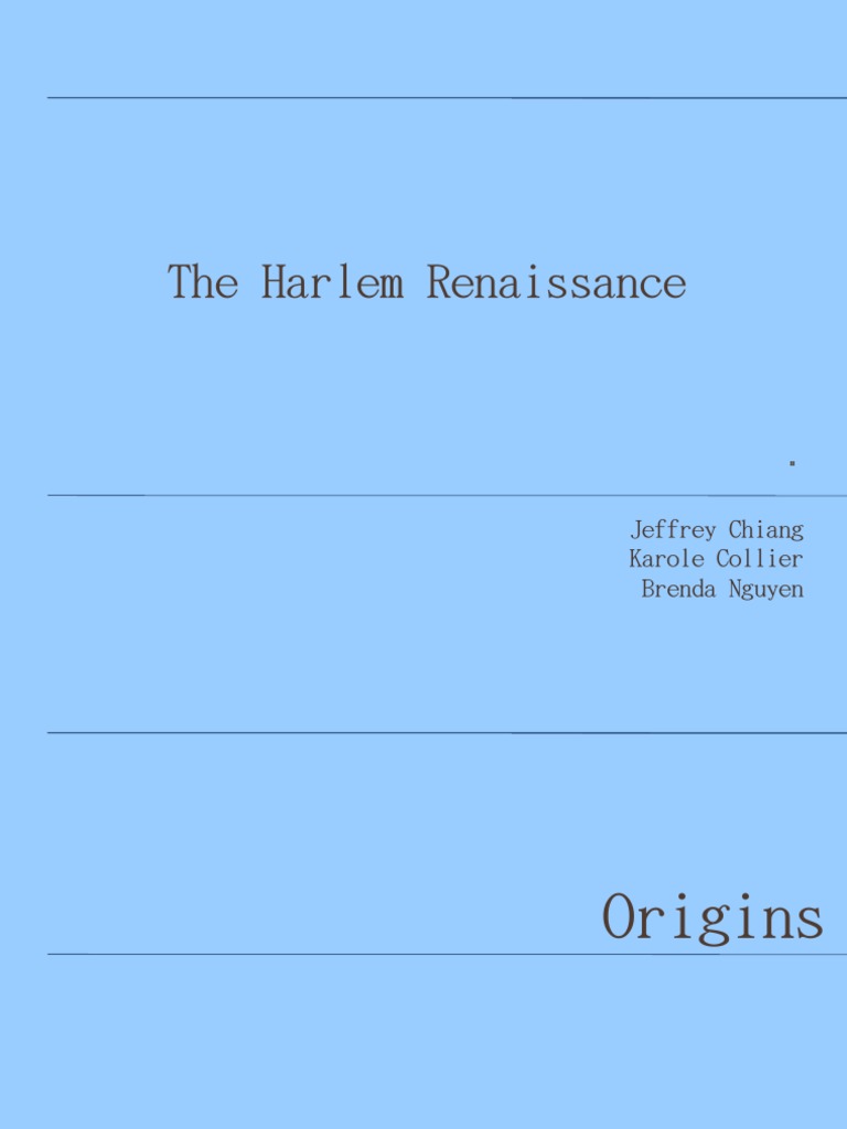 Causes and Effects of the Harlem Renaissance | PDF | Harlem Renaissance ...