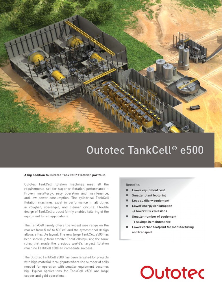 Outotec Flotation - TankCell E500 | PDF | Valve | Mechanical Engineering