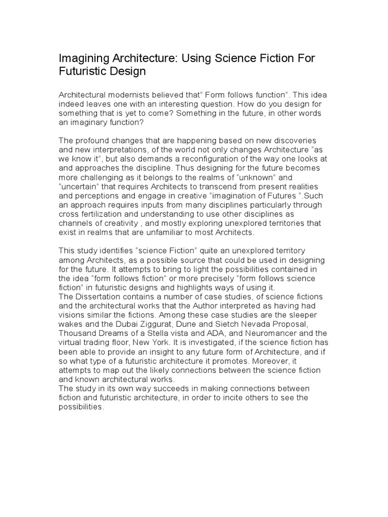 Imagining Architecture: Using Science Fiction For Futuristic Design ...