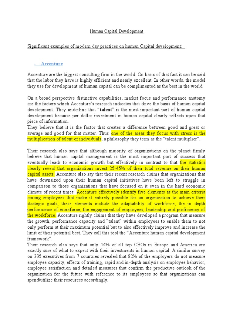 Human Capital Developement and Economic Growth | PDF | Human Capital ...