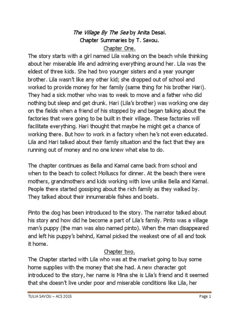 Summary of The Village by The Sea PDF | PDF