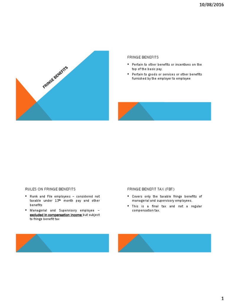 Understanding Fringe Benefits Taxation | PDF | Employee Benefits | Expense