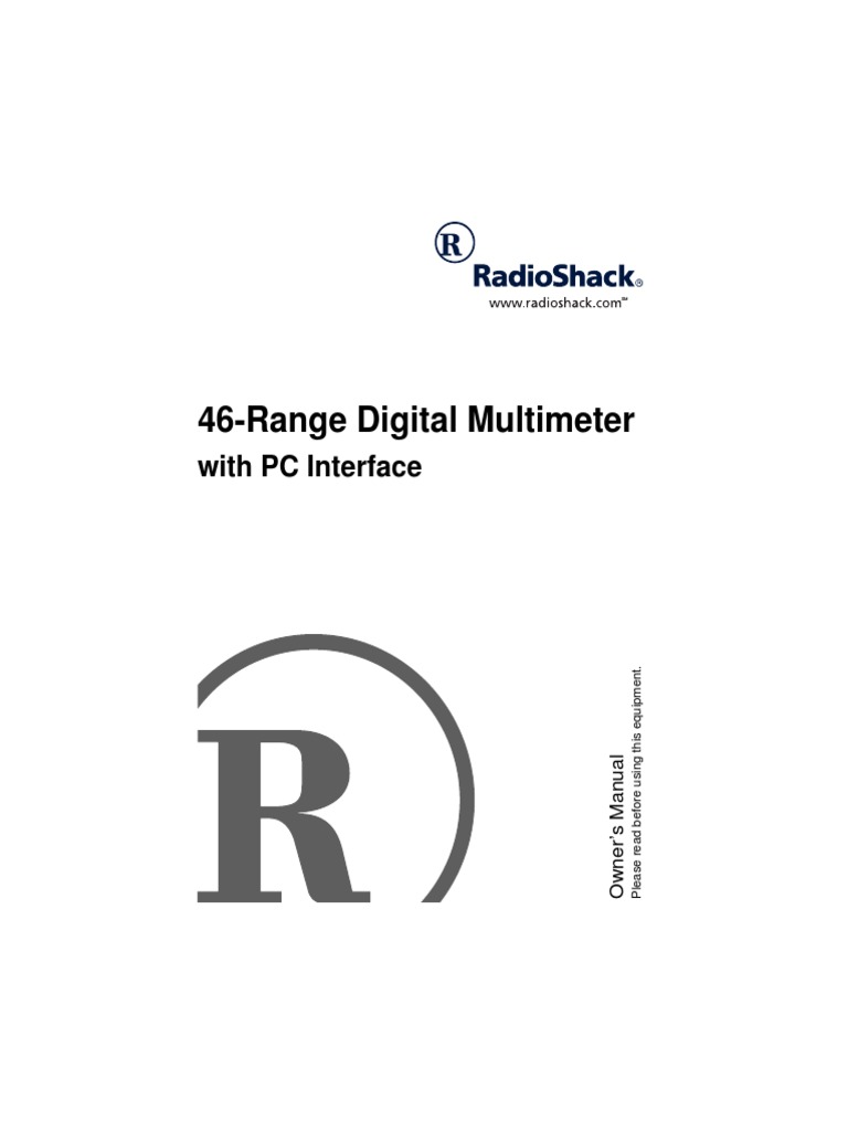 Radioshack Digital Multimetru Interfata PC | PDF | Capacitor | Diode