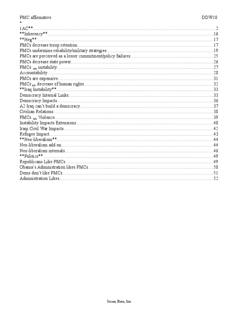 Iraq PMC Aff | PDF | Military | Iraq