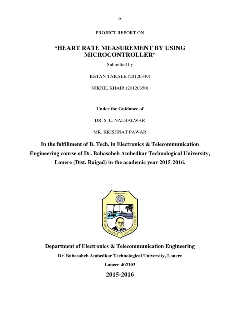 Project Heart Rate Measurement | PDF | Amplifier | Heart Rate