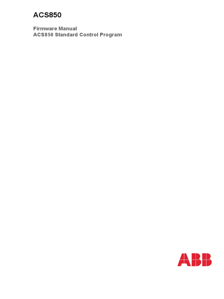 Firmware Manual ACS850 Standard Control Program | PDF | Parameter (Computer Programming) | Menu ...