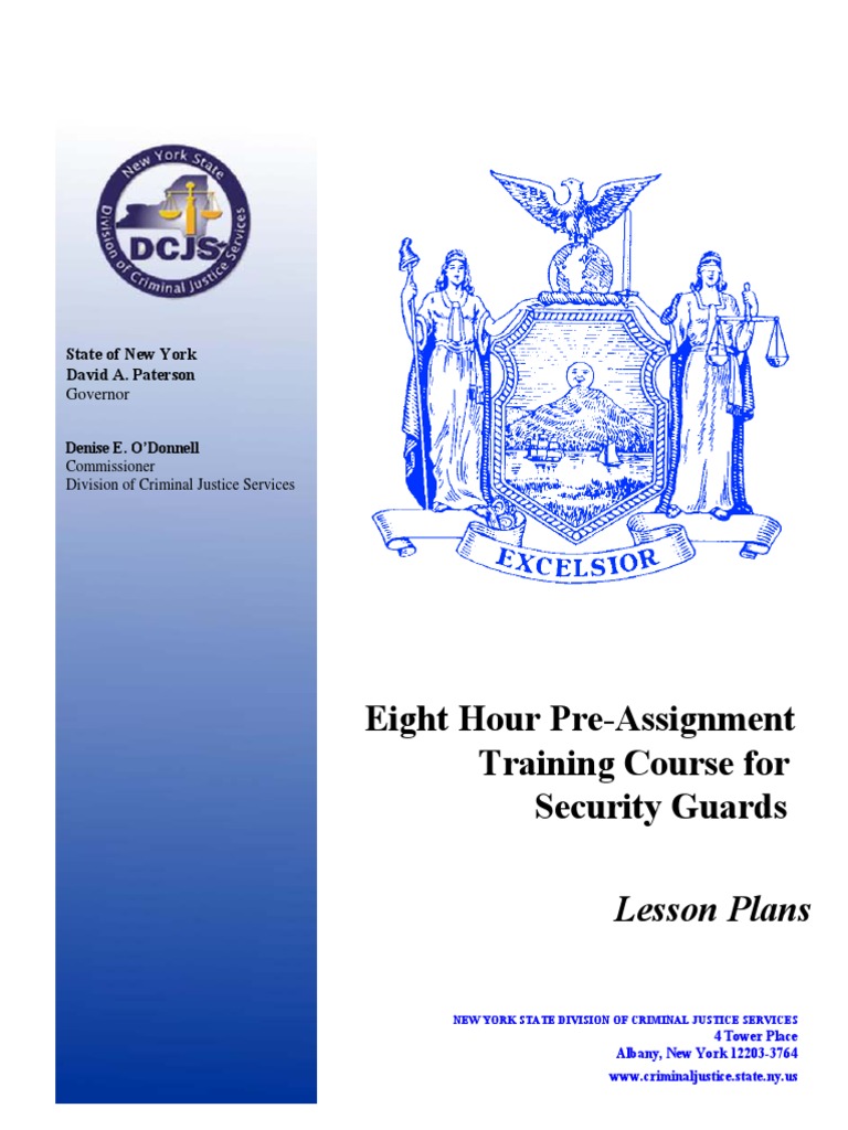 8-Hour Pre-Assignment Training Course | PDF | Security Guard | Arrest