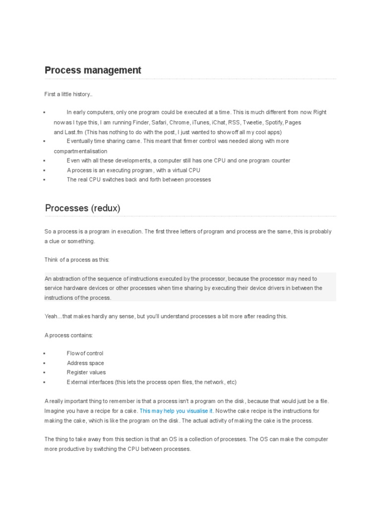 Process Management: Understanding Processes and Threads | PDF | Thread (Computing) | Process ...