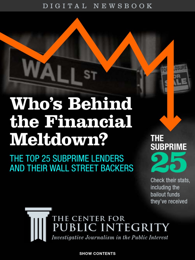 The Financial Meltdown | PDF | Fannie Mae | Troubled Asset Relief Program